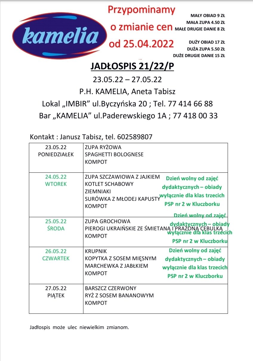 Jadłospis Publiczna Szkoła Podstawowa Nr 5 Z Oddziałami Integracyjnymi Im Emilii Plater W